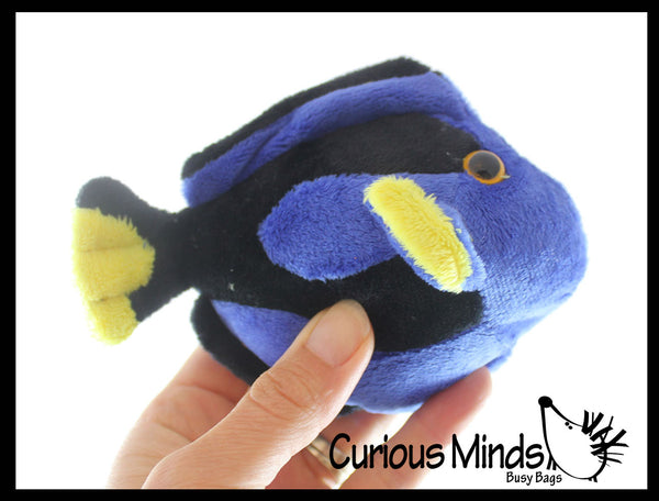 Set of 2 Cute Plush Fish - Blue Tang and Clownfish - Stuffed Animals ...