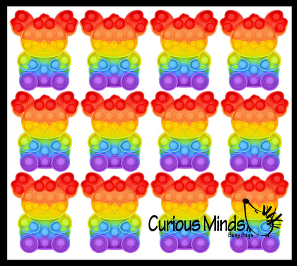 NEW - Koala Rainbow Ocean Animal Theme Bubble Pop Game - Silicone Push ...