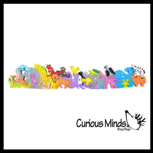 Wood Alphabet Animal Puzzle - A-Z Animals Chunky Jigsaw | Curious Minds ...