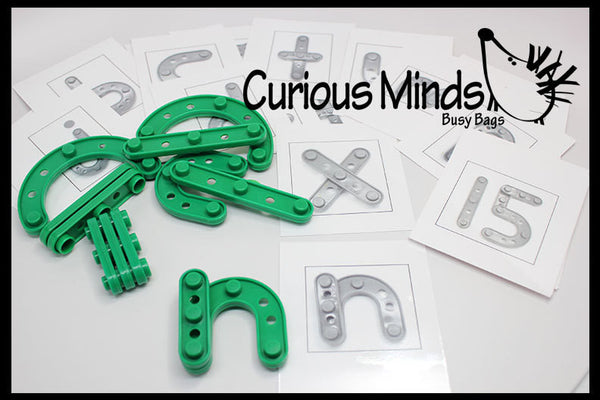 PDF FILE - YOU PRINT Build a letter AND numbers Busy Bag - Letter and ...