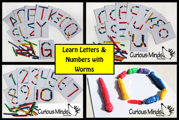 Busy Bag: Learn Letters and Numbers with Worms! | Curious Minds Busy Bags
