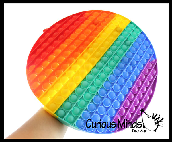 BULK - WHOLESALE - SALE - Jumbo Circle Bubble Pop Game Rainbow - Silic ...