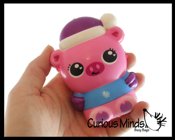 Winter Animal Themed Slow Rise Squishy Toys - Memory Foam Squish Stres ...