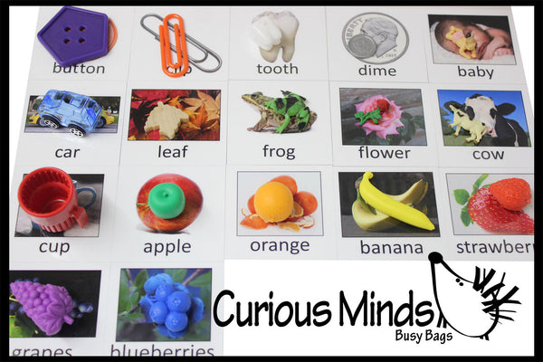 Montessori Object Match with Cards- Miniature Objects with Matching Ca ...