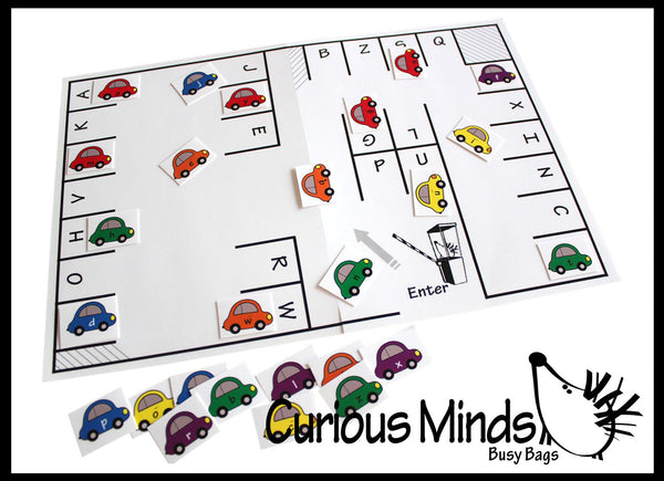 PDF File - Parking the Alphabet Game | Curious Minds Busy Bags