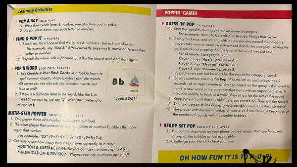 LAST CHANCE - LIMITED STOCK - Alphabet and Number Bubble Pop It Game ...