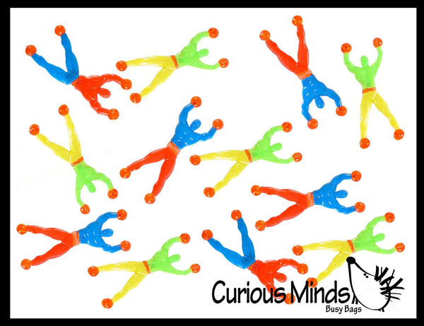 Sticky Wall Walker Guys Tumblers Crawlers - Fun Small Toy Prize Assort ...