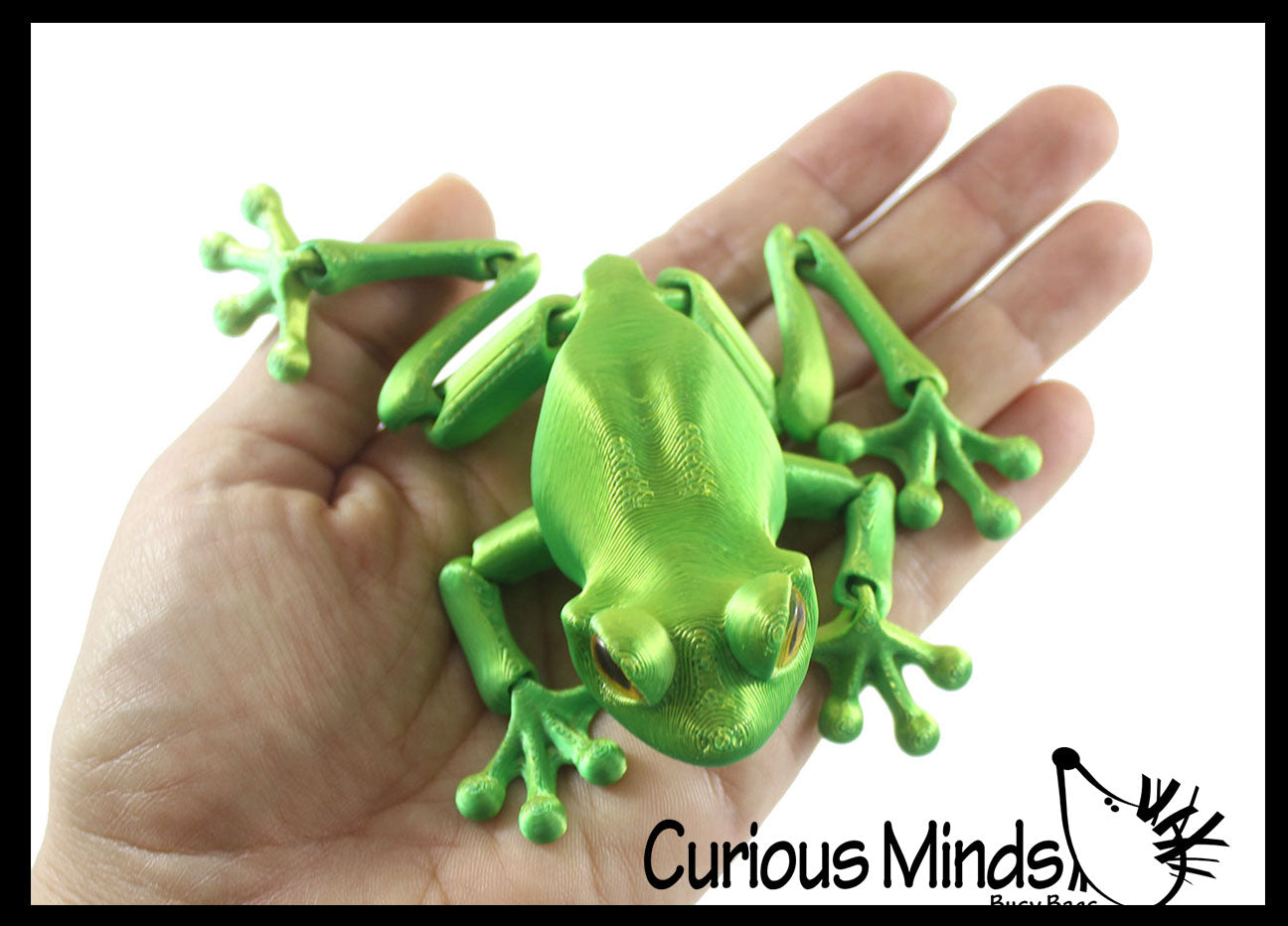 NEW - 3D Printed Large Frog in Box Fidget - Wiggle Articulated Jointed ...