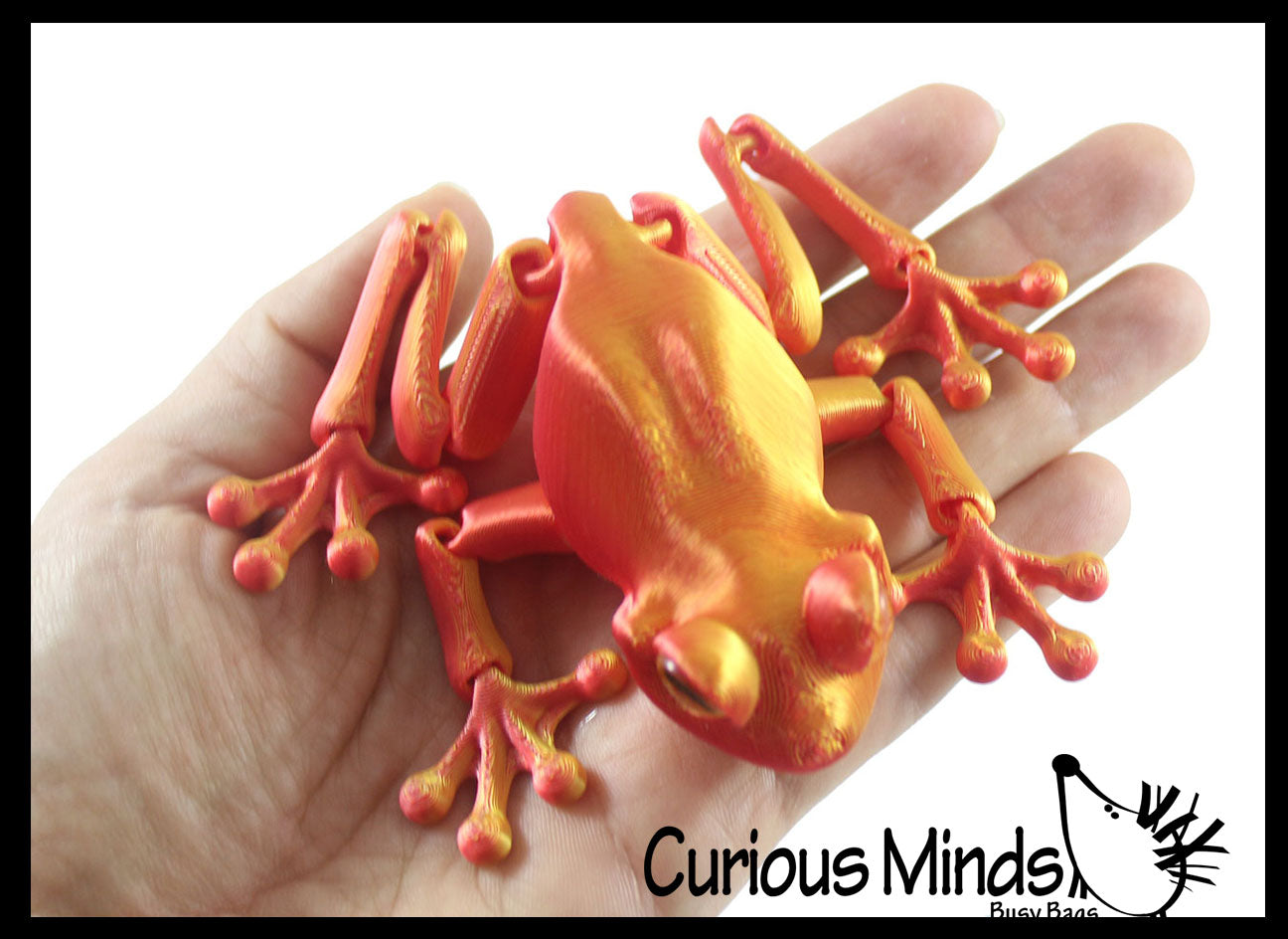 NEW - 3D Printed Large Frog in Box Fidget - Wiggle Articulated Jointed ...