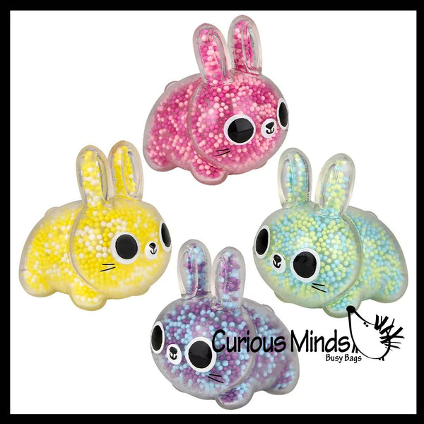 Bunny Fidget Balls - Air and Styrofoam Bead Filled Squeeze Stress Ball ...