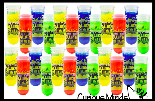 Alien Test Tube Slime With Mini Figurine - Oozy Gooey Fun Party Favor ...