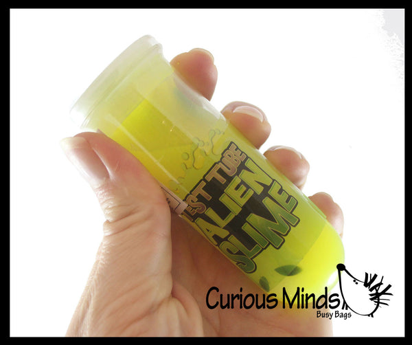 Alien Test Tube Slime With Mini Figurine - Oozy Gooey Fun Party Favor ...