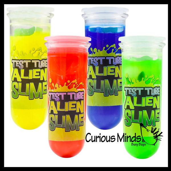 Alien Test Tube Slime With Mini Figurine - Oozy Gooey Fun Party Favor ...