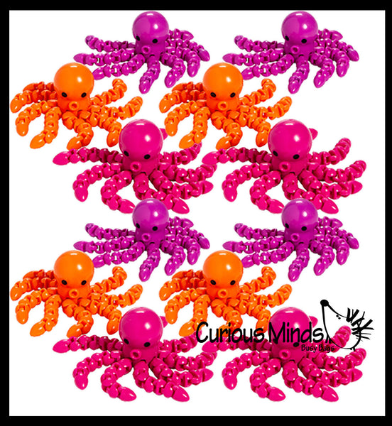 Octopus Wiggle Articulated Jointed Moving Fidget Toy - Unique Sensory ...