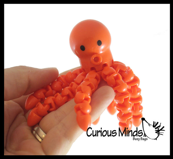 Octopus Wiggle Articulated Jointed Moving Fidget Toy - Unique Sensory ...