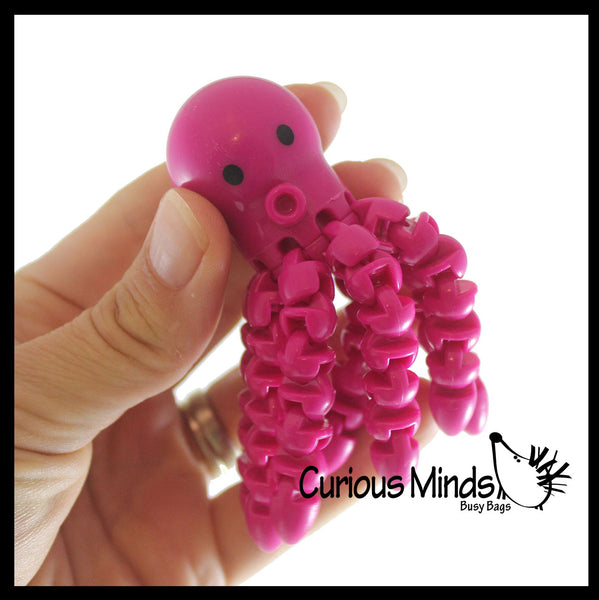 Octopus Wiggle Articulated Jointed Moving Fidget Toy - Unique Sensory ...