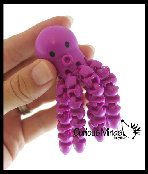 Set of 2 Articulated Fidgets - Octopus and Axolotl - Wiggle Articulate ...