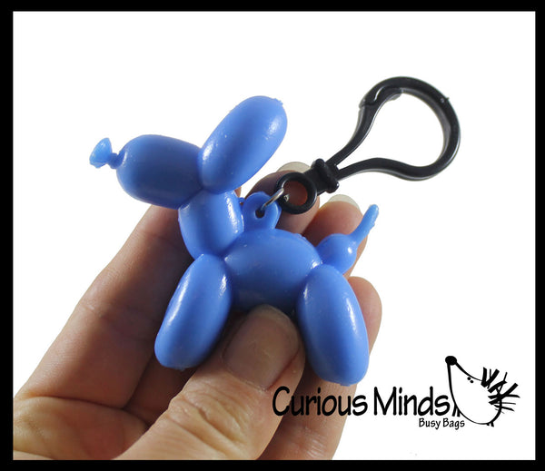 Mini Balloon Dog on Clip Stretchy Toy - Cute Squishy Sensory Fidget To ...