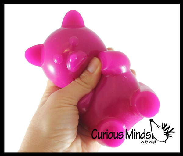 Large Sticky Mochi Gummy Bear - Large Solid Squishy Sensory Fidget Toy ...