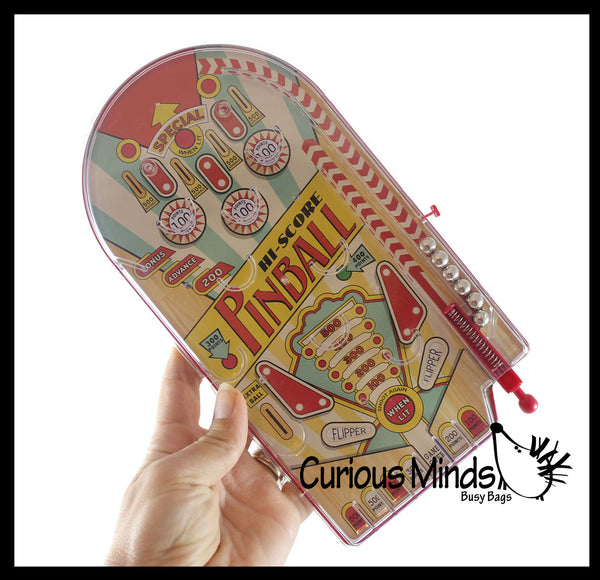 Large Metal Pinball Game - Mini Hand Held Travel Arcade Game | Curious ...