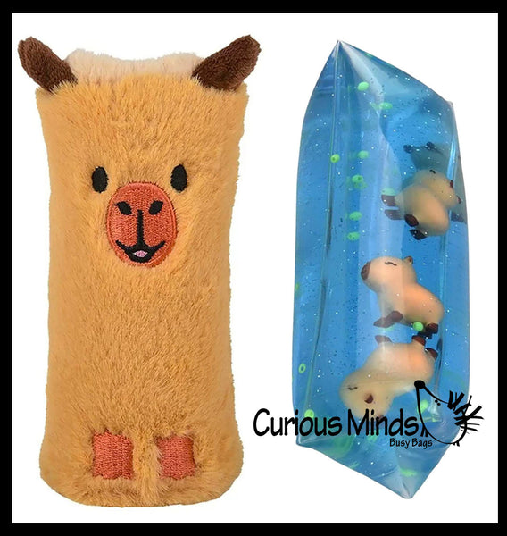 Set of 2 Capybara Water Wigglers - Jumbo Reversible Plush Capybara Ani ...