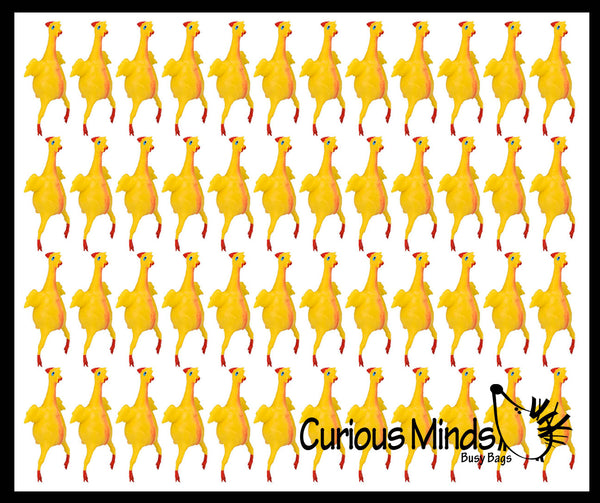 NEW - Large 7" Egg Laying Stretchy Rubber Chicken That Lays An Egg - S ...