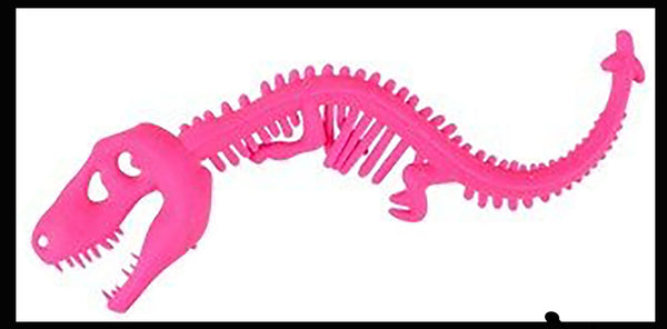 Dinosaur Fossil Animal Puffer Stretchy Noodle Toys - Dino Skeleton Bon ...