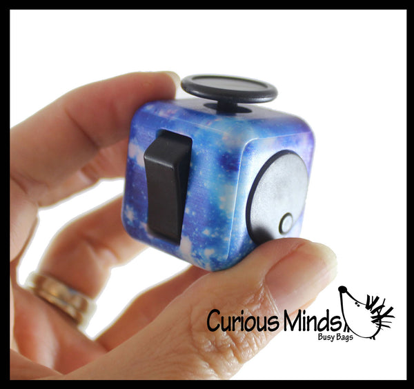 Fidget Cube Block - Spinning Hand Fidget - Anxiety ADHD Spinner - Clas ...