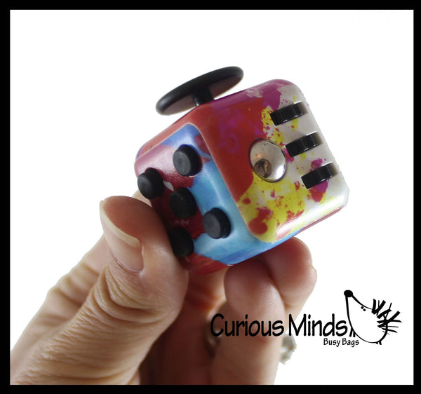 Fidget Cube Block - Spinning Hand Fidget - Anxiety ADHD Spinner - Clas ...