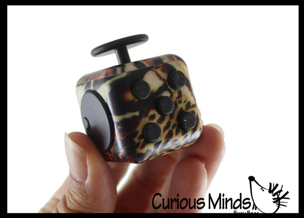 Fidget Cube Block - Spinning Hand Fidget - Anxiety ADHD Spinner - Clas ...