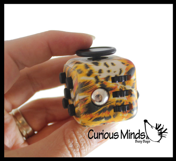 Fidget Cube Block - Spinning Hand Fidget - Anxiety ADHD Spinner - Clas ...