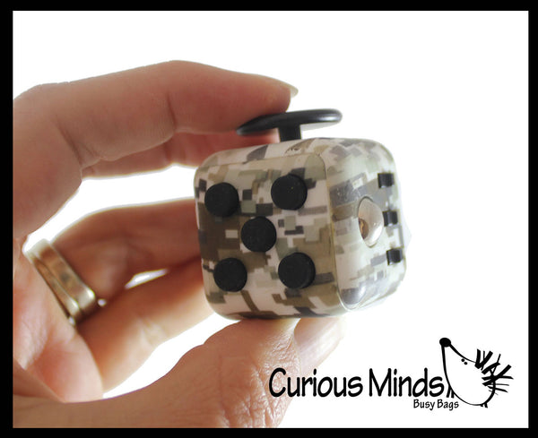 Fidget Cube Block - Spinning Hand Fidget - Anxiety ADHD Spinner - Clas ...