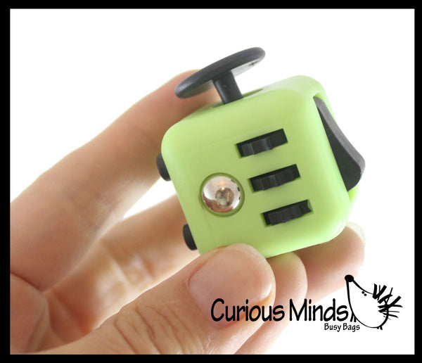 Fidget Cube Block - Spinning Hand Fidget - Anxiety ADHD Spinner - Clas ...