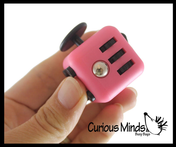 Fidget Cube Block - Spinning Hand Fidget - Anxiety ADHD Spinner - Clas ...