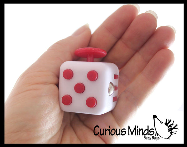 Fidget Cube Block - Spinning Hand Fidget - Anxiety ADHD Spinner - Clas ...