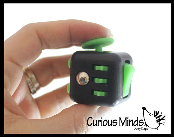 Fidget Cube Block - Spinning Hand Fidget - Anxiety ADHD Spinner - Clas ...