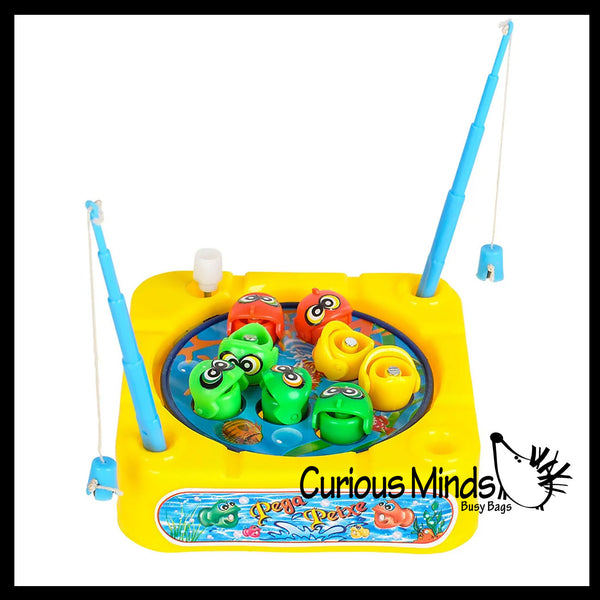 Mini Wind Up Gone Fishing Game - Magnetic Fishing Toy Tiny Pocket Trav ...