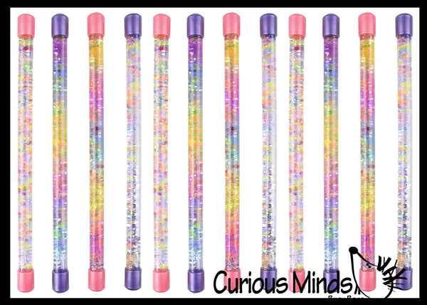 Glitter Baton - Twirling Wand for Dance, Parties, Liquid Motion Calm D ...