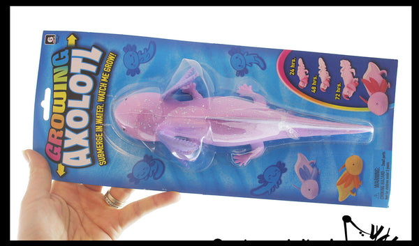 Jumbo Grow an Axolotl in Water - Add Water and it Grows - Critter Toy ...