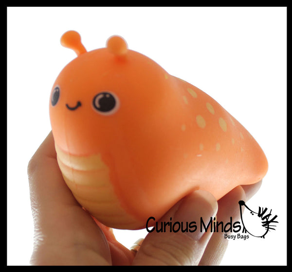 NEW - Slug Squishy Squeeze Stress Ball Soft Doh Filling - Like Shaving ...