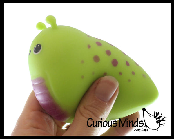 NEW - Slug Squishy Squeeze Stress Ball Soft Doh Filling - Like Shaving ...