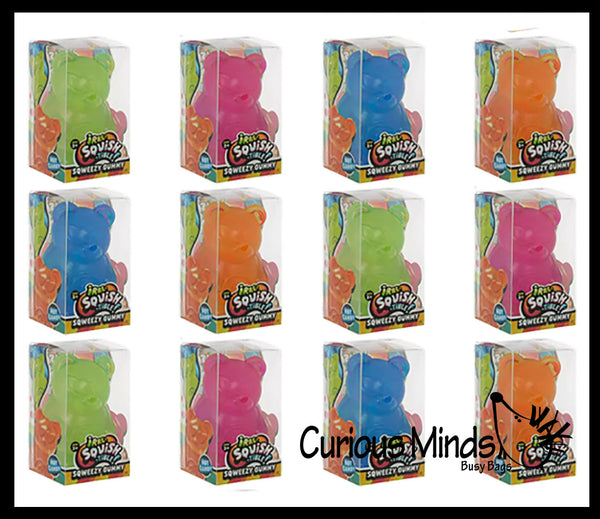 NEW - Gummy Bear Jelly Filled Stress Ball - Squishy Sensory Fidget Toy ...