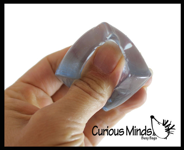 Jello Ice Cube Squishy Fidget Toy Thick Gel Wiggly And Jiggly Gummy Curious Minds Busy Bags