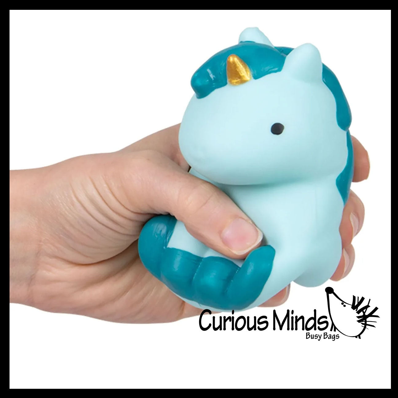 NEW - Soft Unicorn Animal Stress Ball - Sensory Fidget Stress Toy - Sq ...