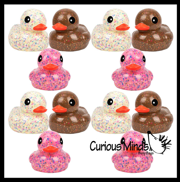 Jumbo Ice Cream with Sprinkles Rubber Ducks - Rubber Ducky Duckies - C ...