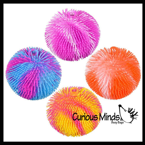 Striped Multi-Color Tie Dye Swirl Jumbo 8" Puffer Ball - Sensory Thera ...