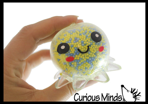 Light Up Octopus - Air and Styrofoam Bead Filled Squeeze Stress Balls ...