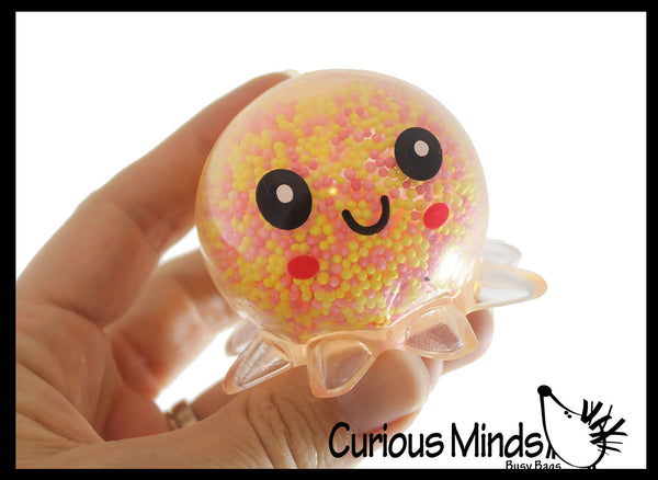 Light Up Octopus - Air and Styrofoam Bead Filled Squeeze Stress Balls ...