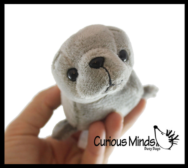 Cute Grey Harbor Seal Plush Stuffed Animals- Adorable Mini Plushie Stu ...