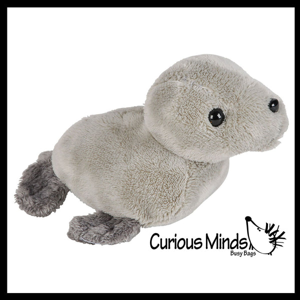 Cute Grey Harbor Seal Plush Stuffed Animals- Adorable Mini Plushie Stu ...